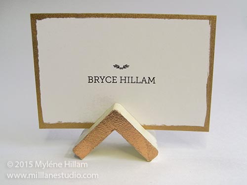 Geometric Wedding Reception Place Card Holders | Mill Lane Studio