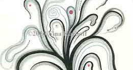 Nina Kuriloff - Tree, Nature & Abstract Art: Drawing of Black and Gray Tree