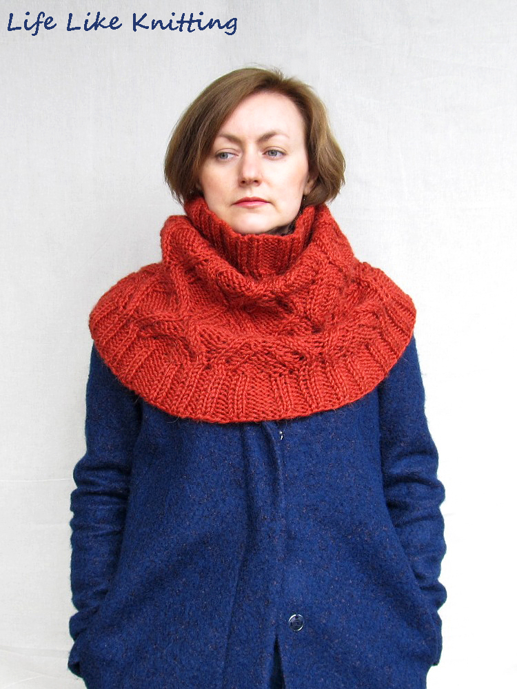 Life Like Knitting Workshop: Теракотовий снуд з колекції Ромби ...