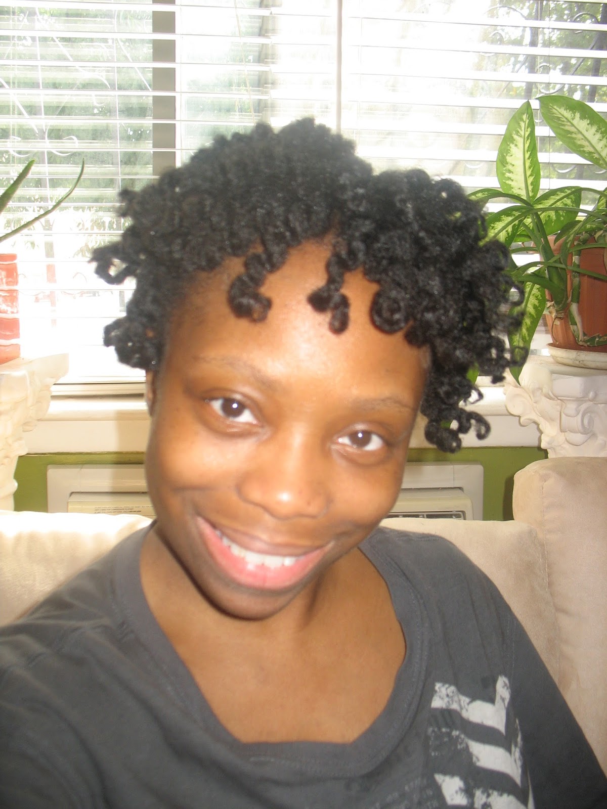 Twist out with perm rod 4C hair