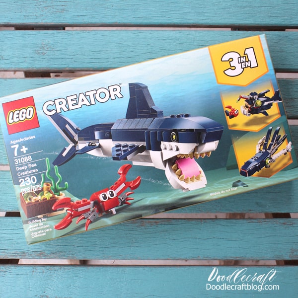 Shark Deep Sea Creatures Lego Creator 3 in 1 Set