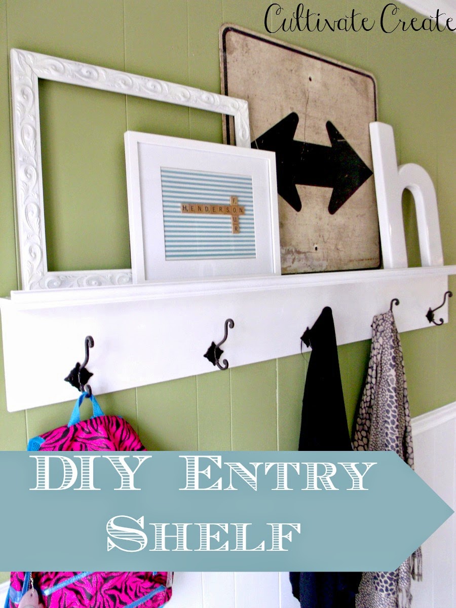 Cultivate Create: DIY Entry Organization Shelf