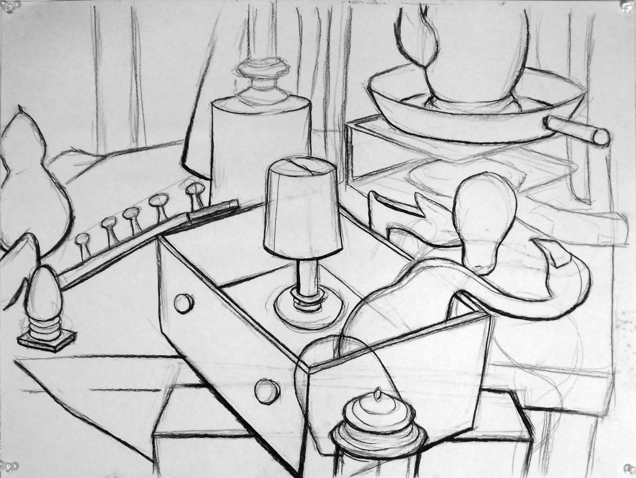 Basic Drawing 1: Free-hand Perspective - Working from Loose to Tight