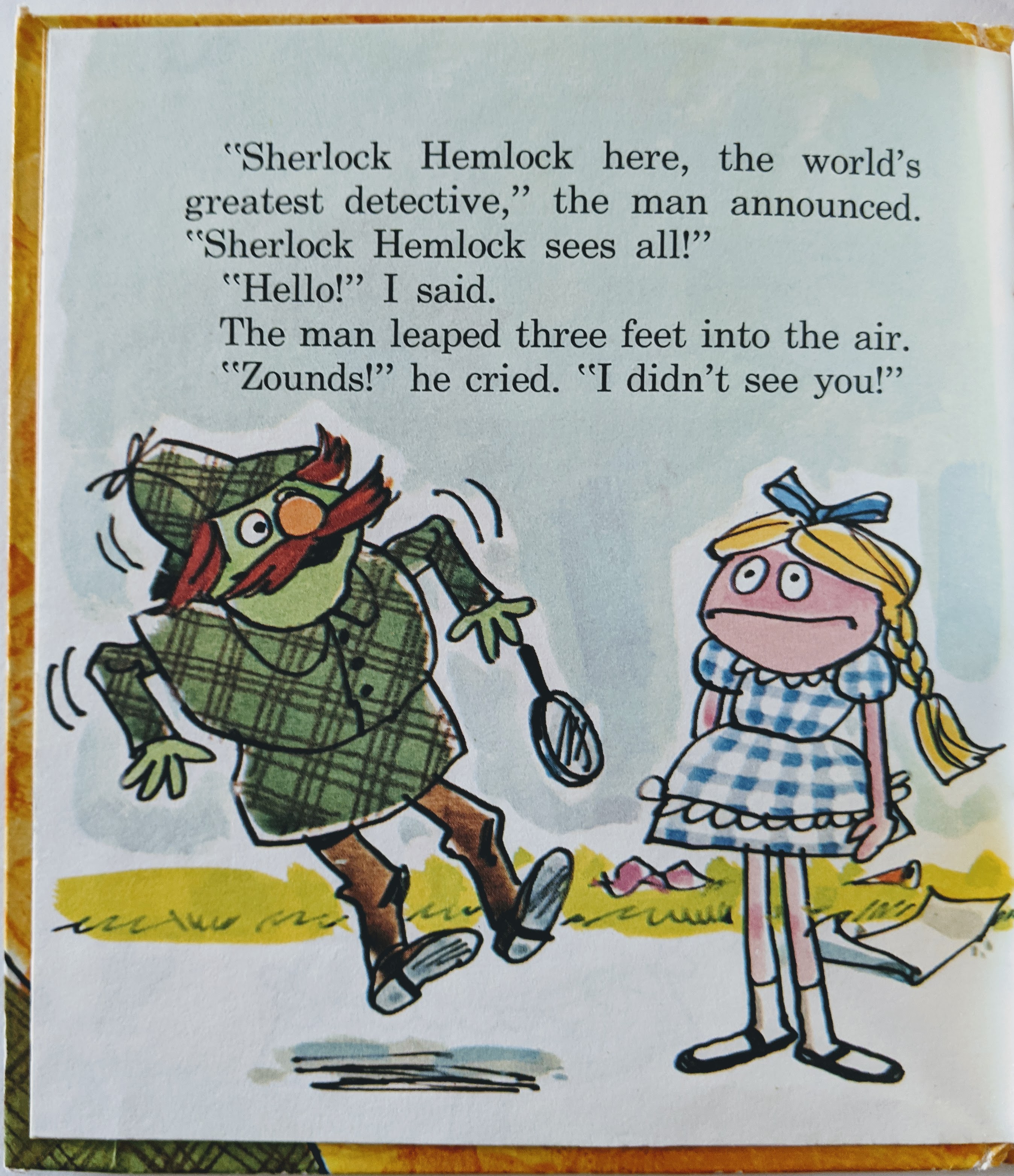 Sherlock Hemlock & Great Twiddlebug Mystery Retro Book Illustration ...