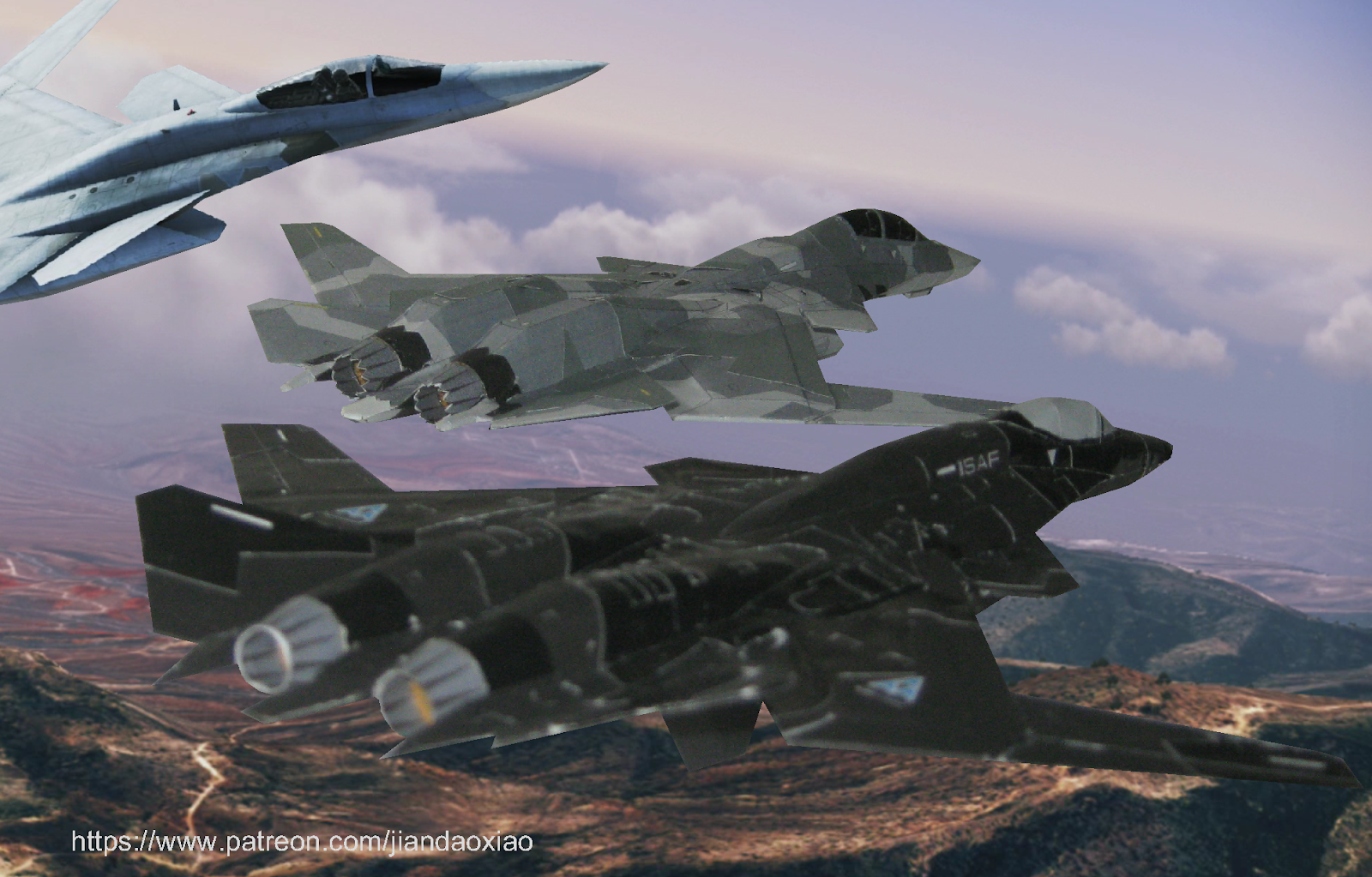 Ace Combat Model - Drawings: X-02 Wyvern
