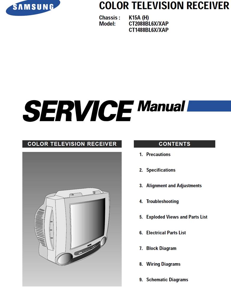 K15A (H) Diagrama CT2088BL CT1488BL Samsung | Reparación Técnica
