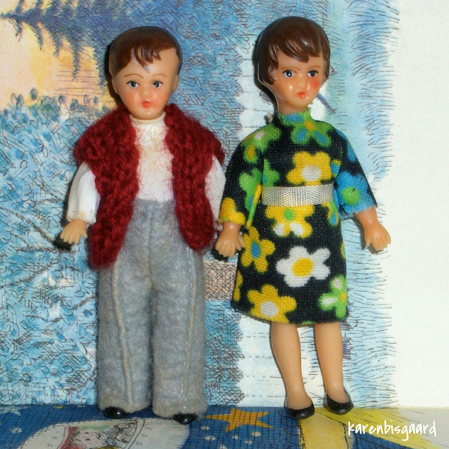 Karen`s Vintage Dolls Photography.: Ari doll family Mom Dad and 2 ...