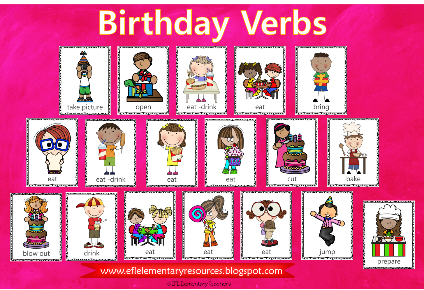 EFL Elementary Teachers: Birthday Unit for ESL