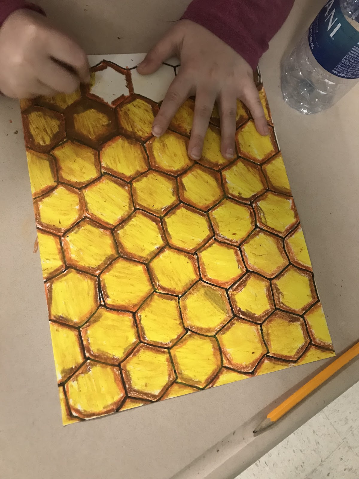 Elements of the Art Room: Beautiful 3rd grade Beehives!
