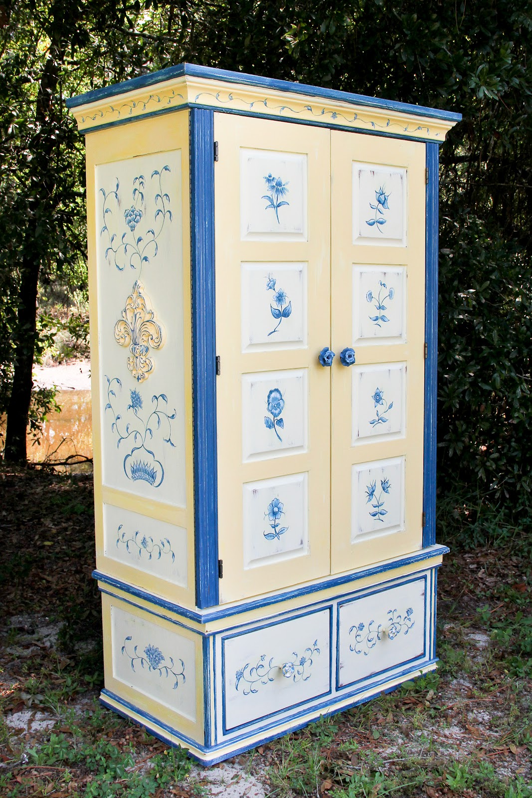 David J. Hansel the Artist: Rustic-French Country Armoire Design