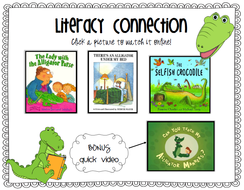 Our Sweet Success: Alligator Research Bundle {with Math and Literacy}