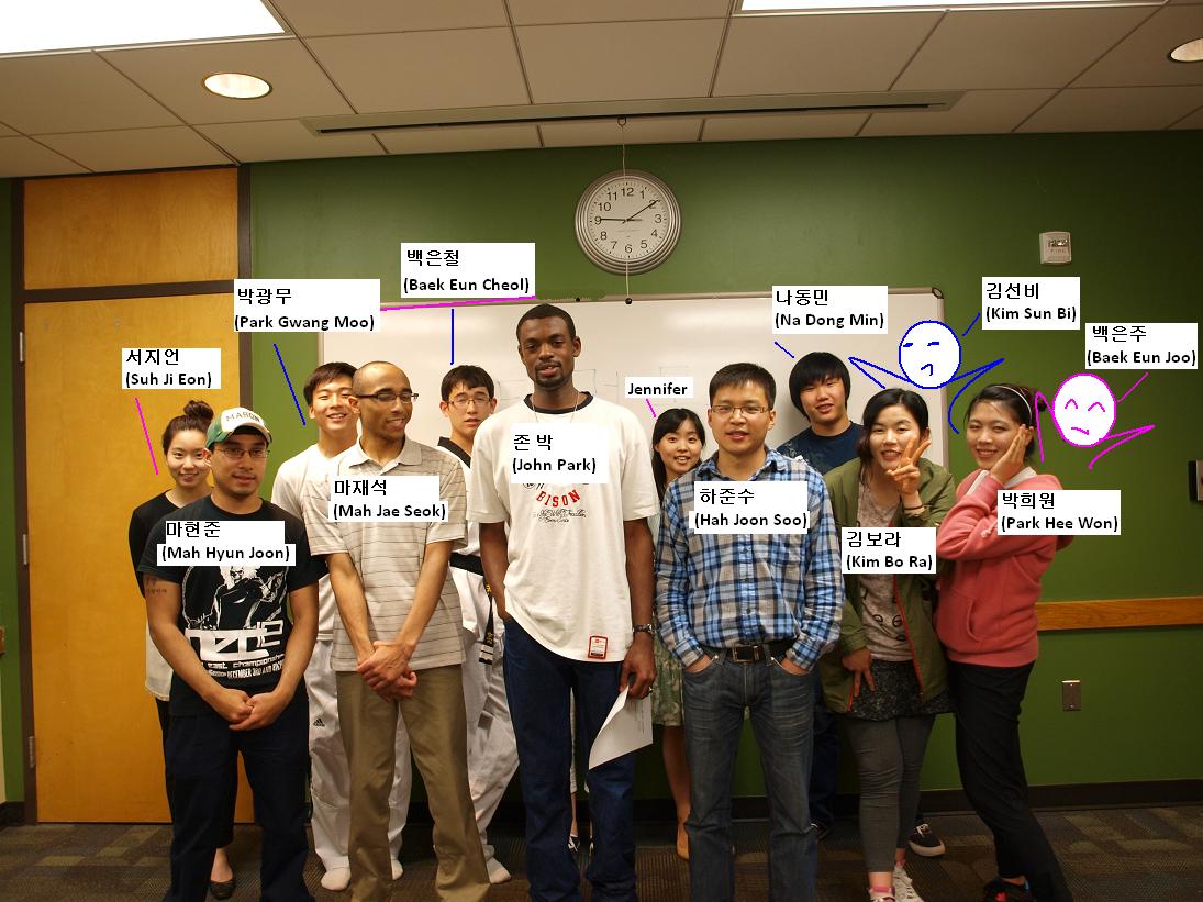 Korean Class with Jennifer: May 1st Class Pic