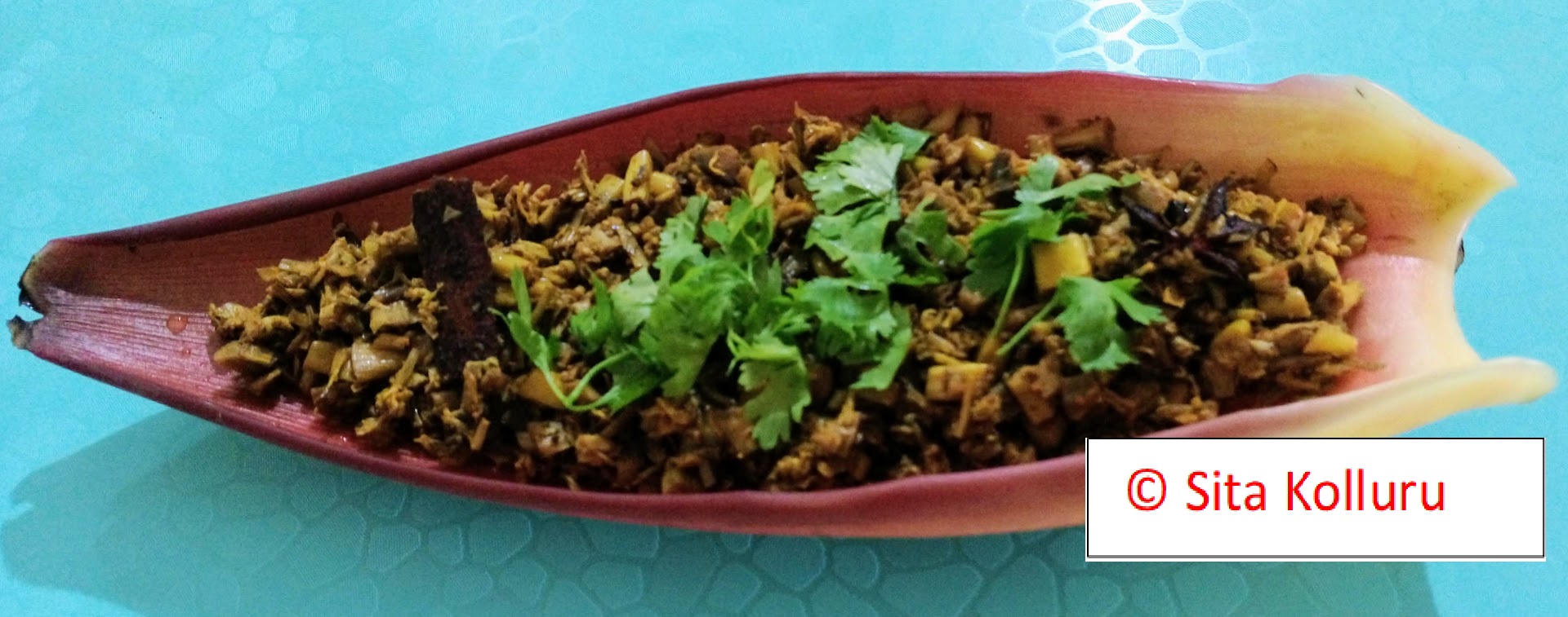 Sita's Ruchulu: Arati puvvu kura (Banana flower/plantain flower/banana ...