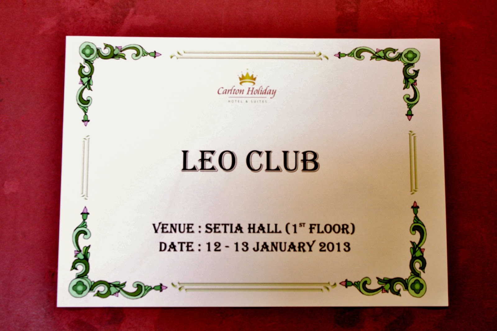 Leo Club of KL Unity: Omega Leo Conference 2013
