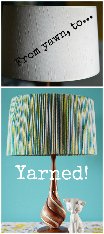 Upcycle: Yarn-bomb a lamp shade! | the ReFab Diaries
