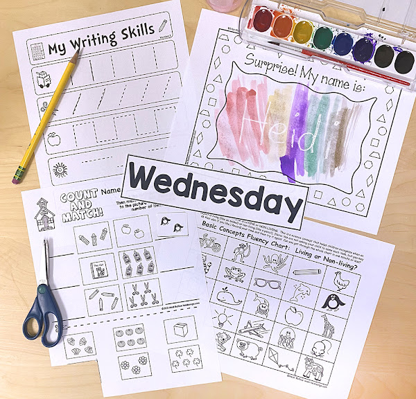 TK Distance Learning Packet: Fall Week 1 - NO PREP PRINTABLES!