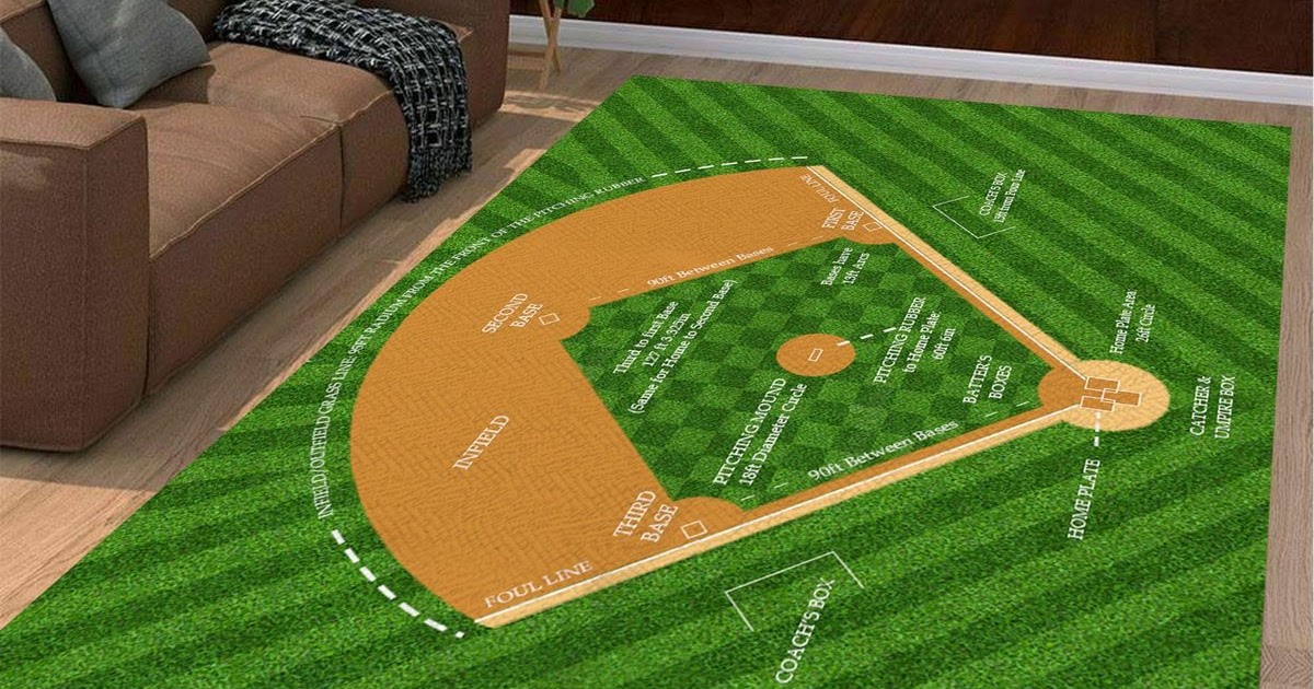 Baseball Diamond Diagram Rug
