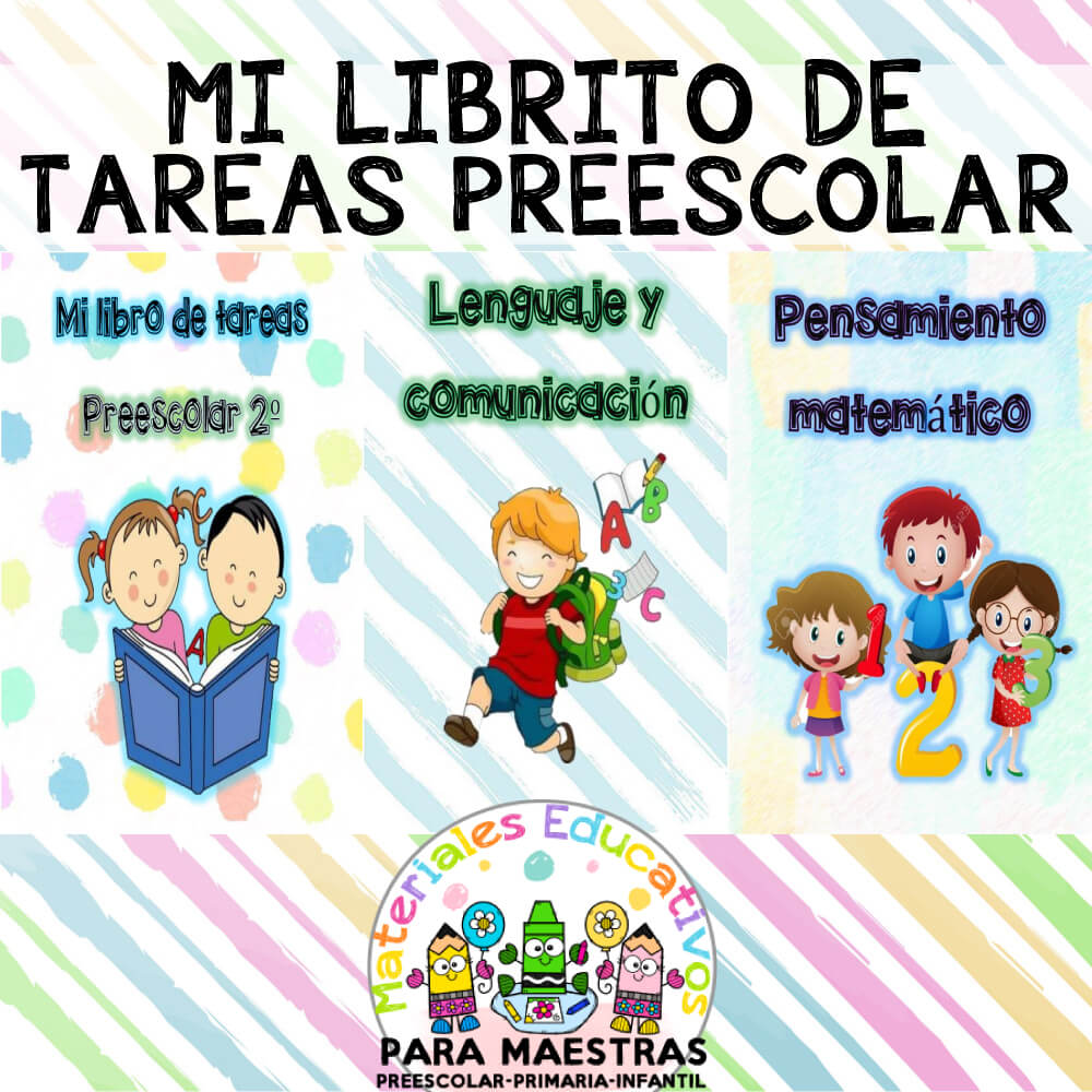 Libro de Tareas Preescolar 4 años | Materiales Educativos para Maestras