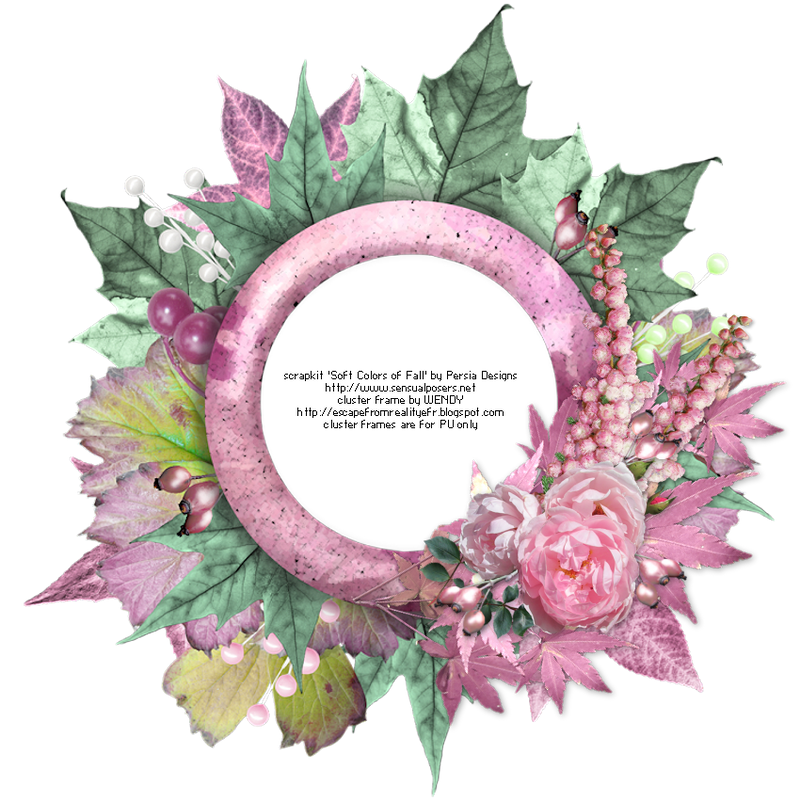 Escape From Reality Blog: FTU Cluster Frames 'Soft Colors of Fall' by ...