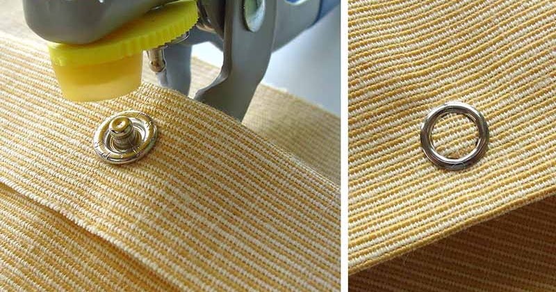 Cara Memasang Kancing Jepret Manual ~ Kursus Menjahit