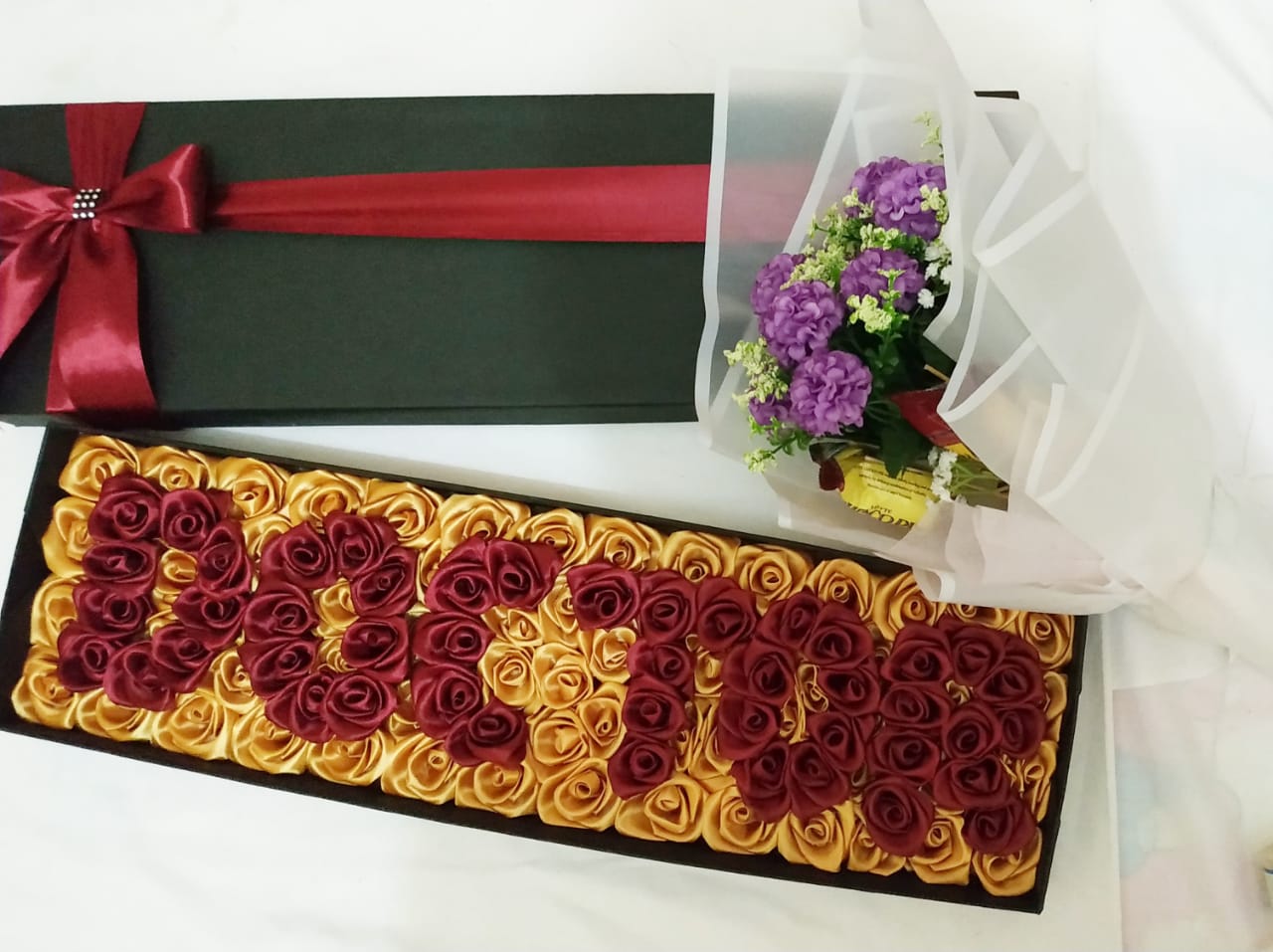 Bunga Wisuda Tangerang I Bunga Box FF65 - Jual bunga handmade