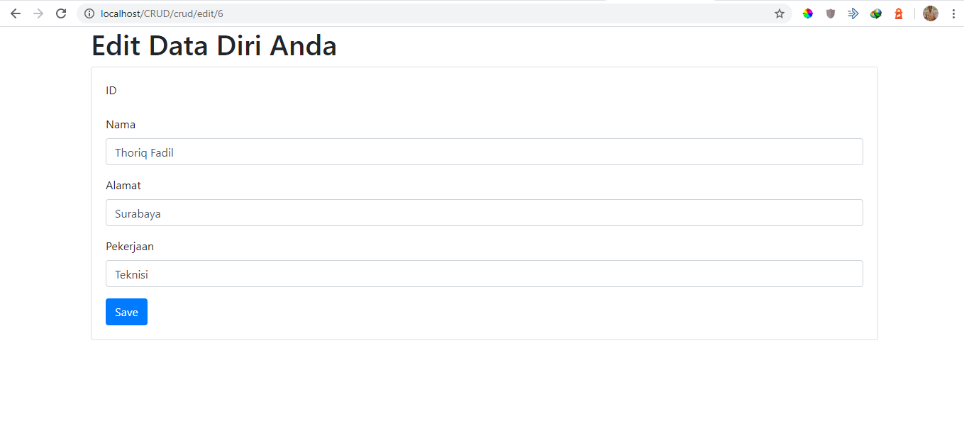 CRUD Pada Codeigniter #11