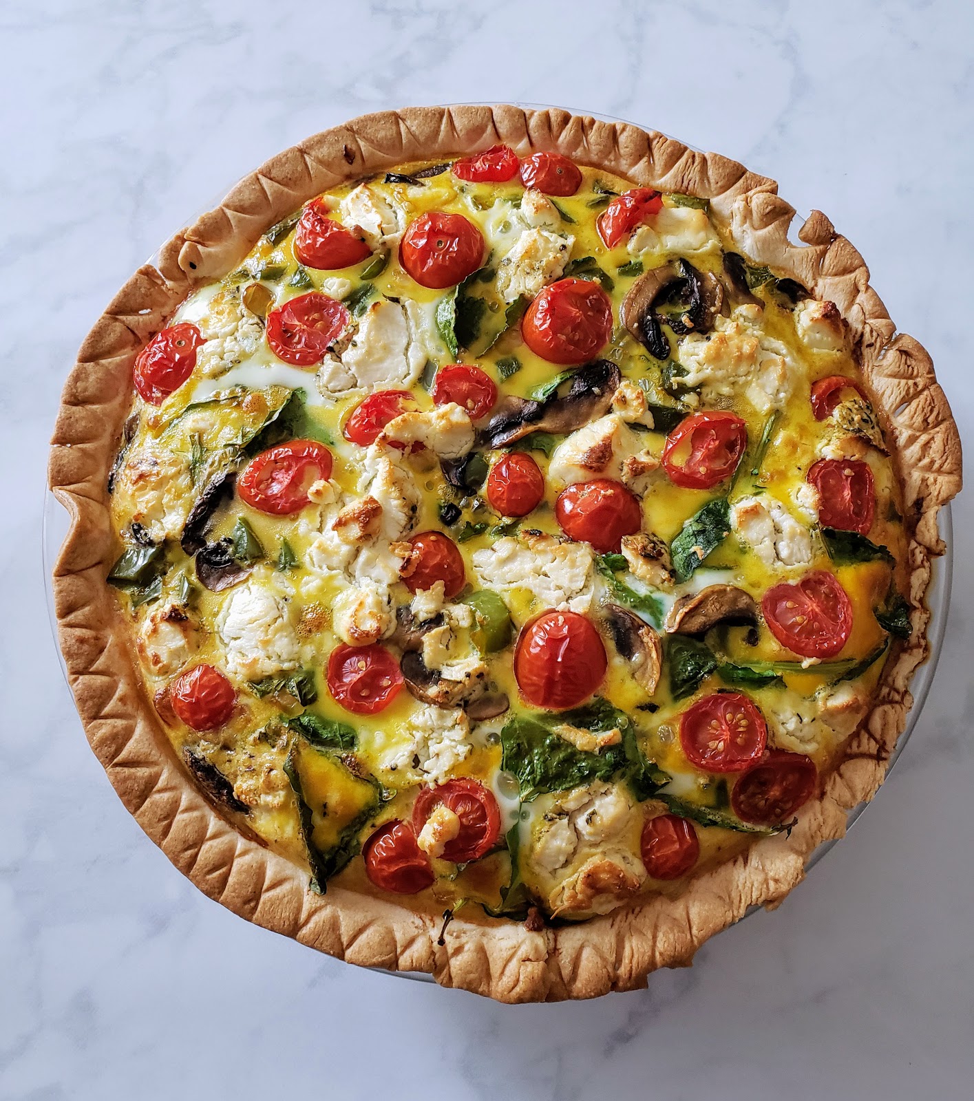 Leftover Veggies Quiche