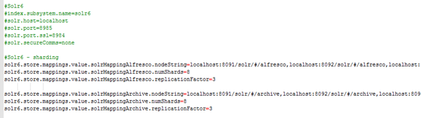 Java Jsf Adf Andplsql How To Configure Solr Index Sharding In Alfresco