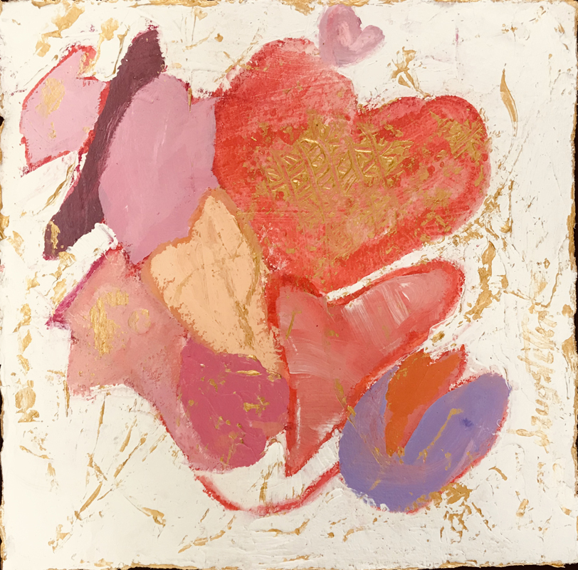 Modern Paintings by Deanna Jaugstetter: Contemporary Heart Painting ...