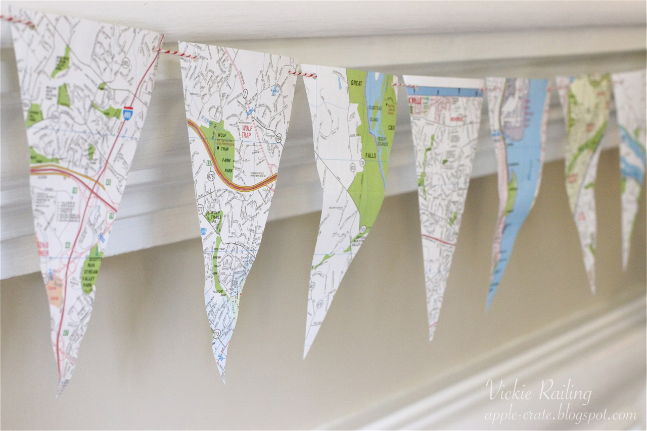 The Apple Crate: Map Bunting