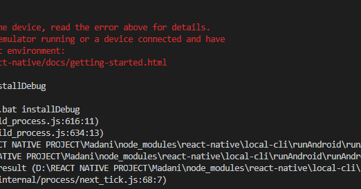 React Native Command Failed Gradlew Bat Installdebug Solved