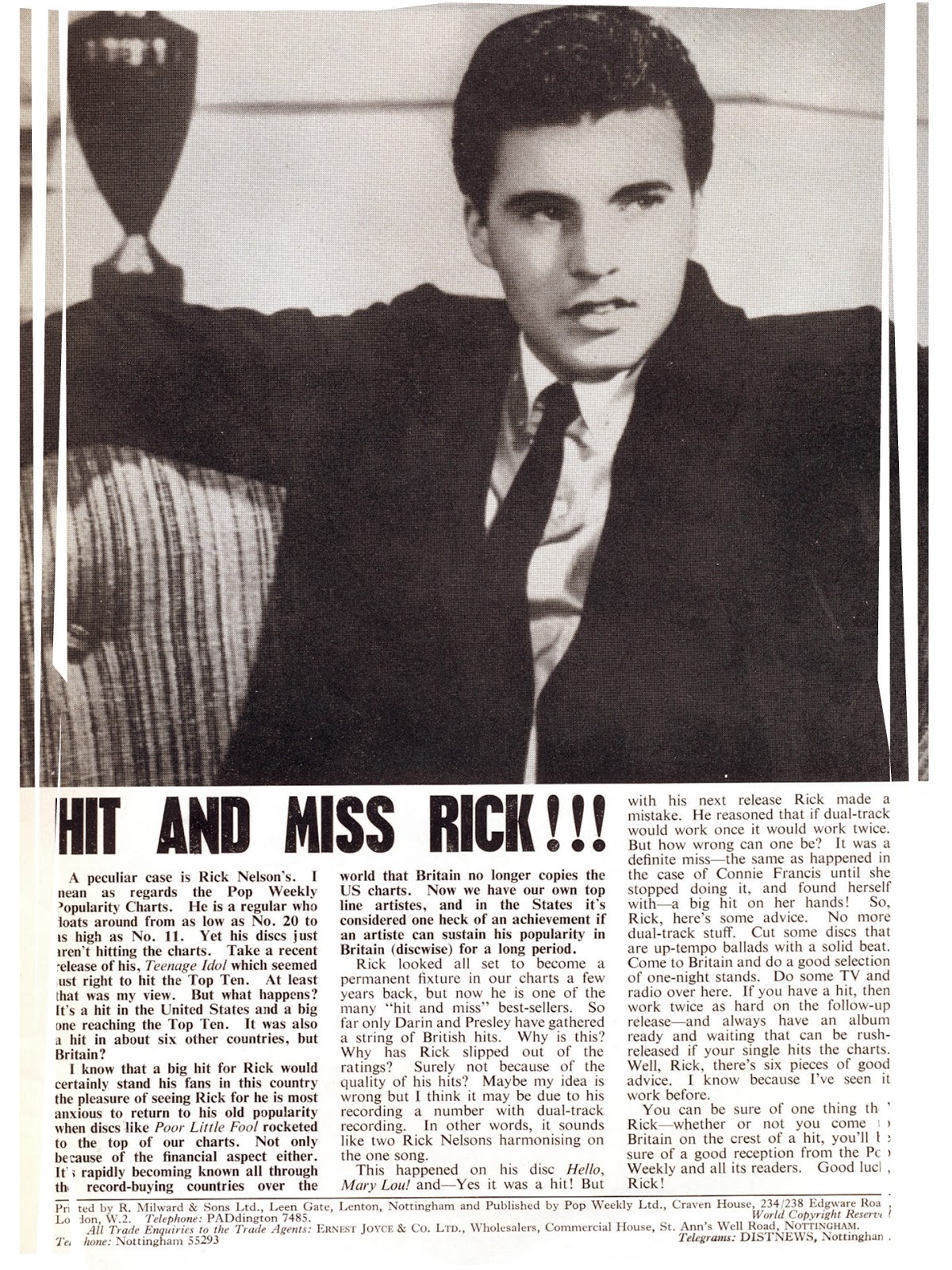 SIXTIES BEAT: Ricky Nelson