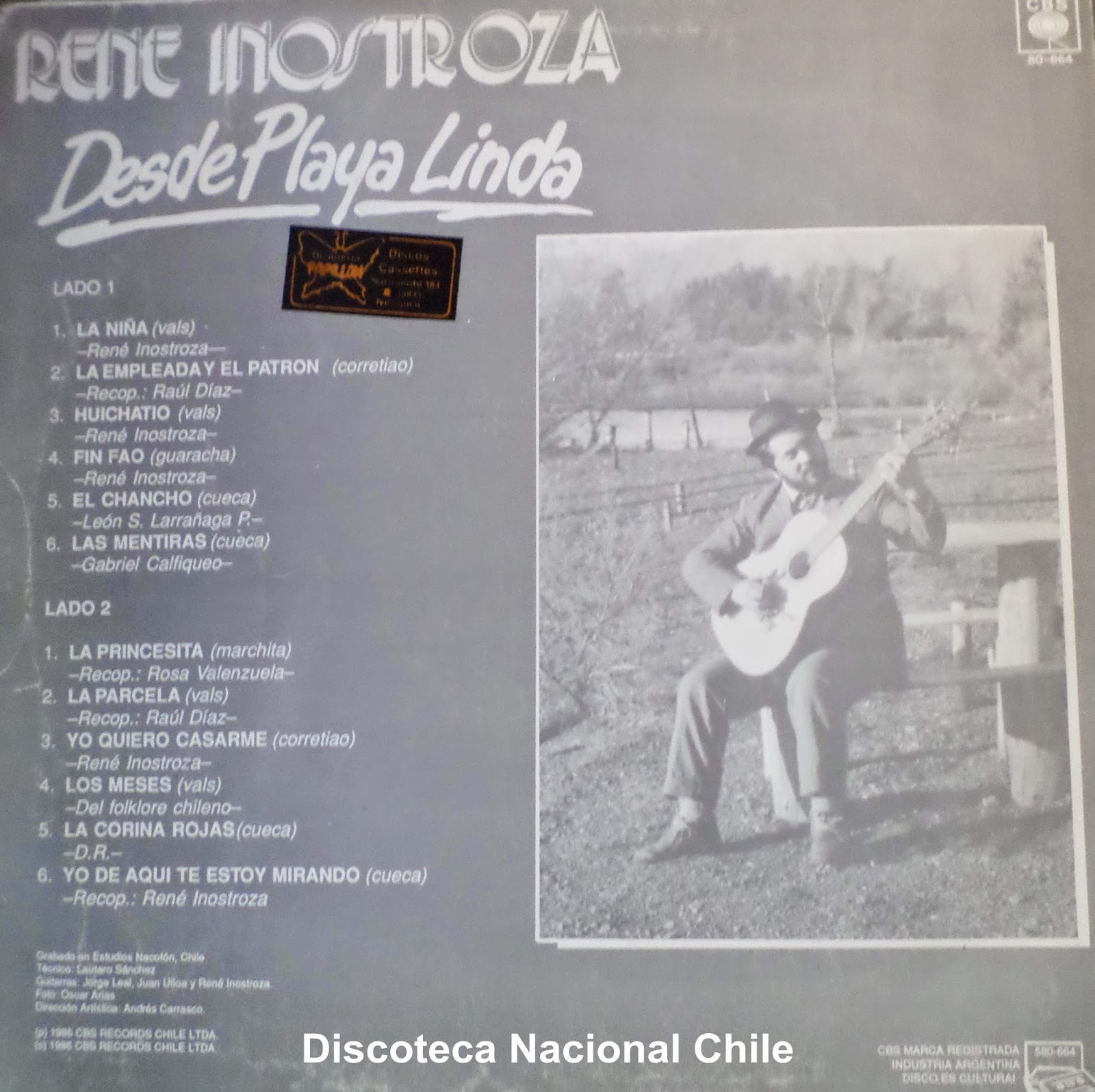 Discoteca Nacional Chile: René Inostroza: Desde Playa Linda. 80-664 ...