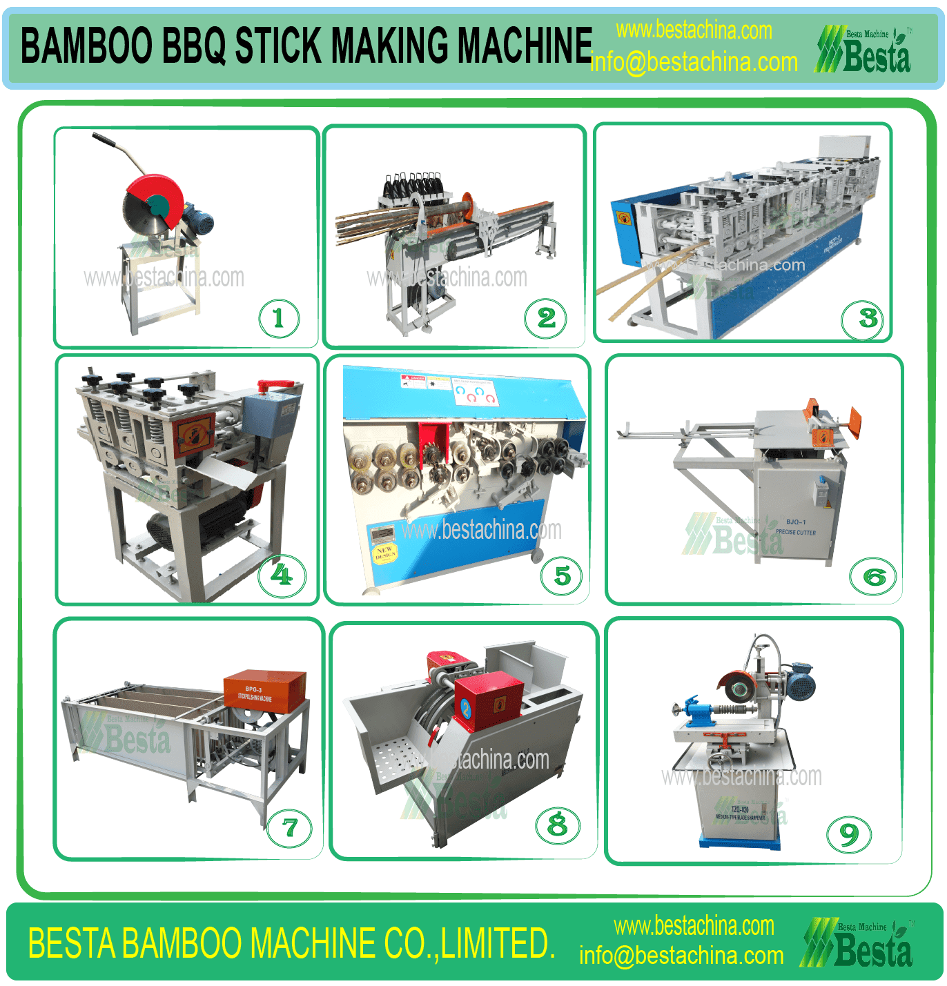 BAMBOO PROCESSING MACHINE: BAMBOO BBQ STICK MAKING MACHINE, HIGH ...