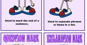 Flashcards: Punctuation | My English Printable Worksheets