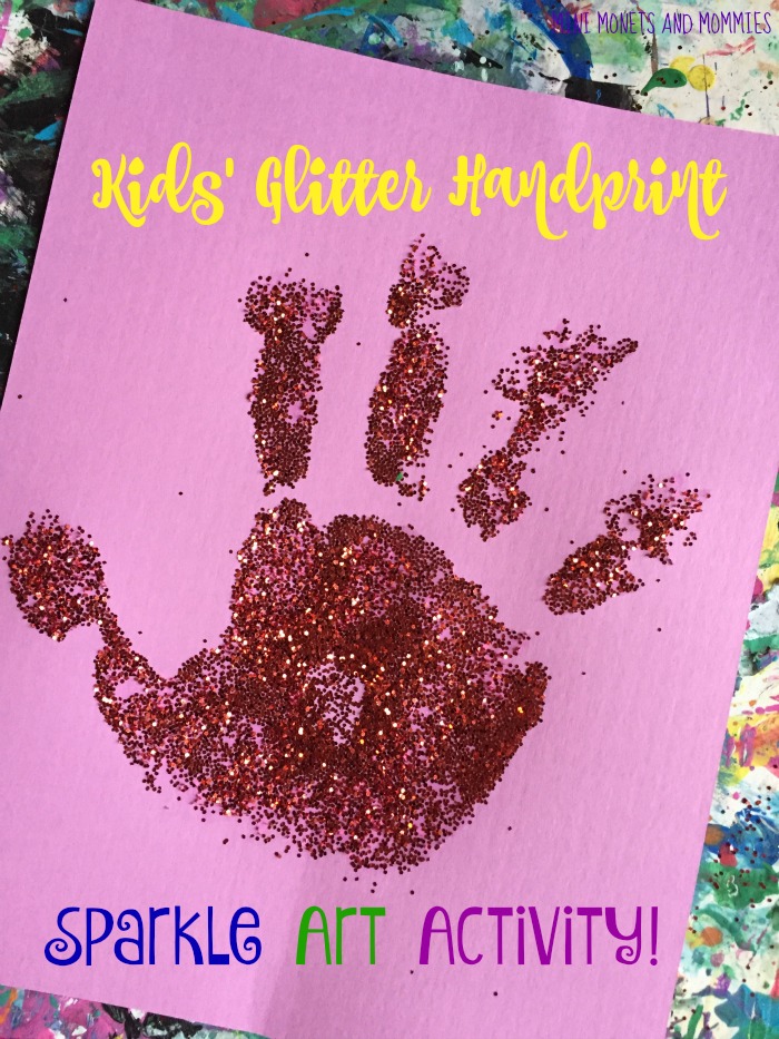 Mini Monets and Mommies: Glitter Handprint Art for Kids