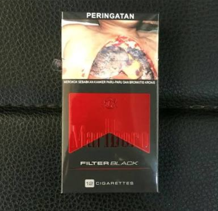 Rokok Marlboro black, merah, putih.