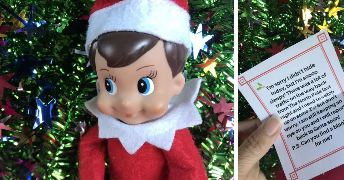 What to Do If Your Elf on the Shelf Forgets to Hide: Free Printables ...