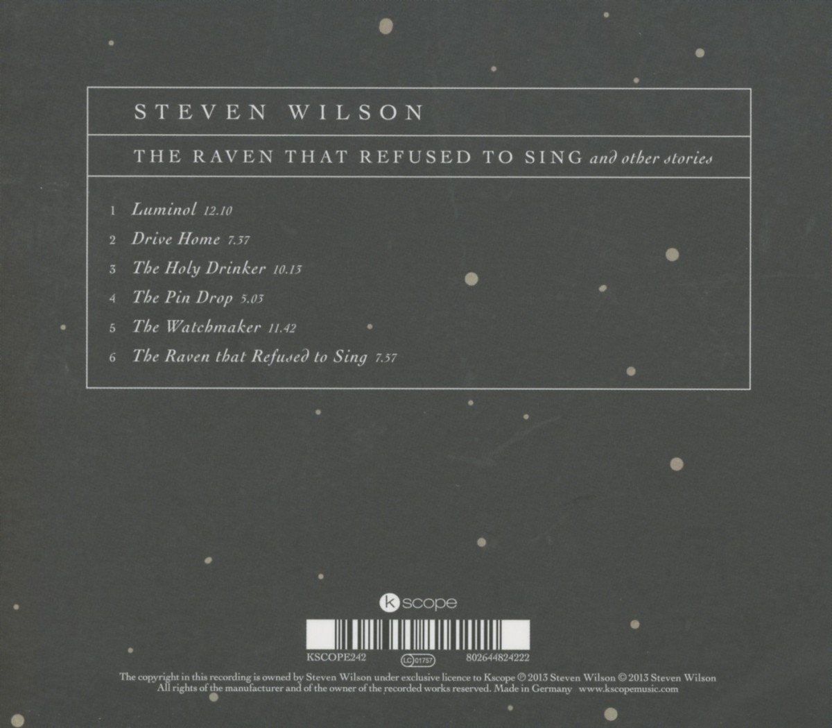 Classic Rock Covers Database: Steven Wilson - The Raven That Refused to ...