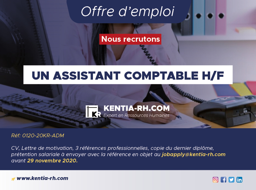UN ASSISTANT COMPTABLE H/F