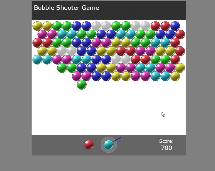 Bubble Shooter Game using JavaScript Bubble Shooter Game using JavaScript