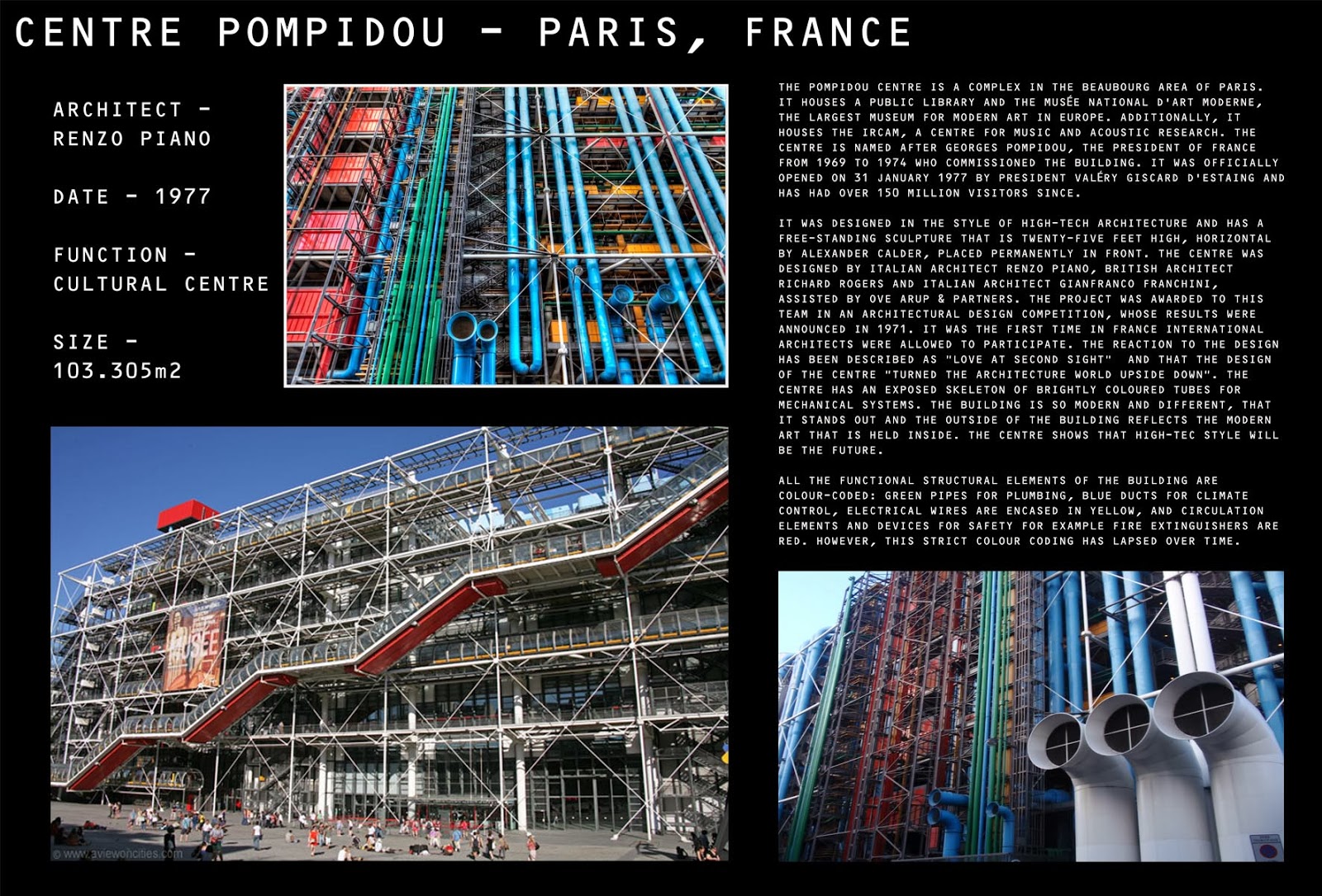 asc design: building precedent. centre pompidou. paris. renzo piano.