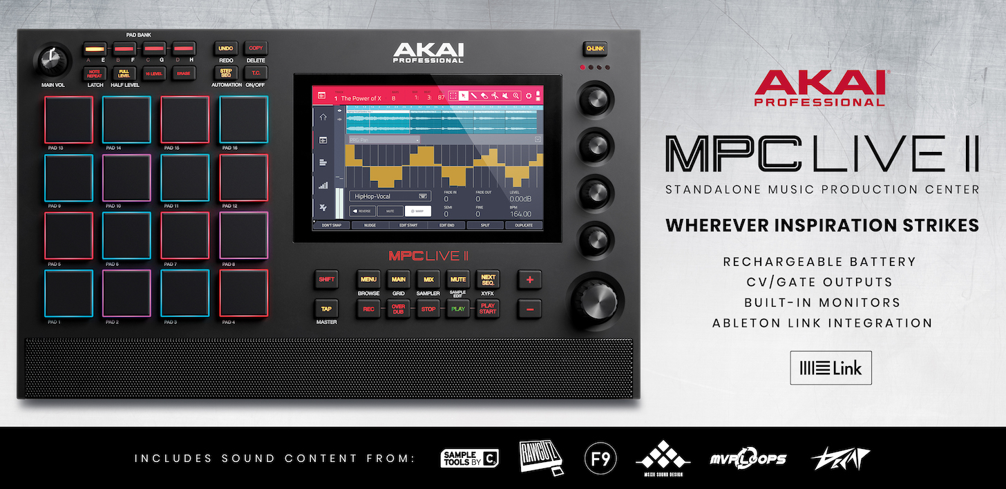 MATRIXSYNTH: Akai Introduces MPC Live II w/ Built-In Stereo Monitors ...