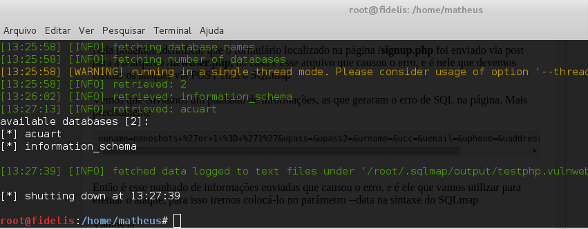 Explorando Falhas De Sql Injection Via Post Com Sqlmap Nanoshots Cloud And Devops And Security