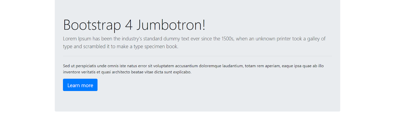 Bootstrap 4 Jumbotron Designs