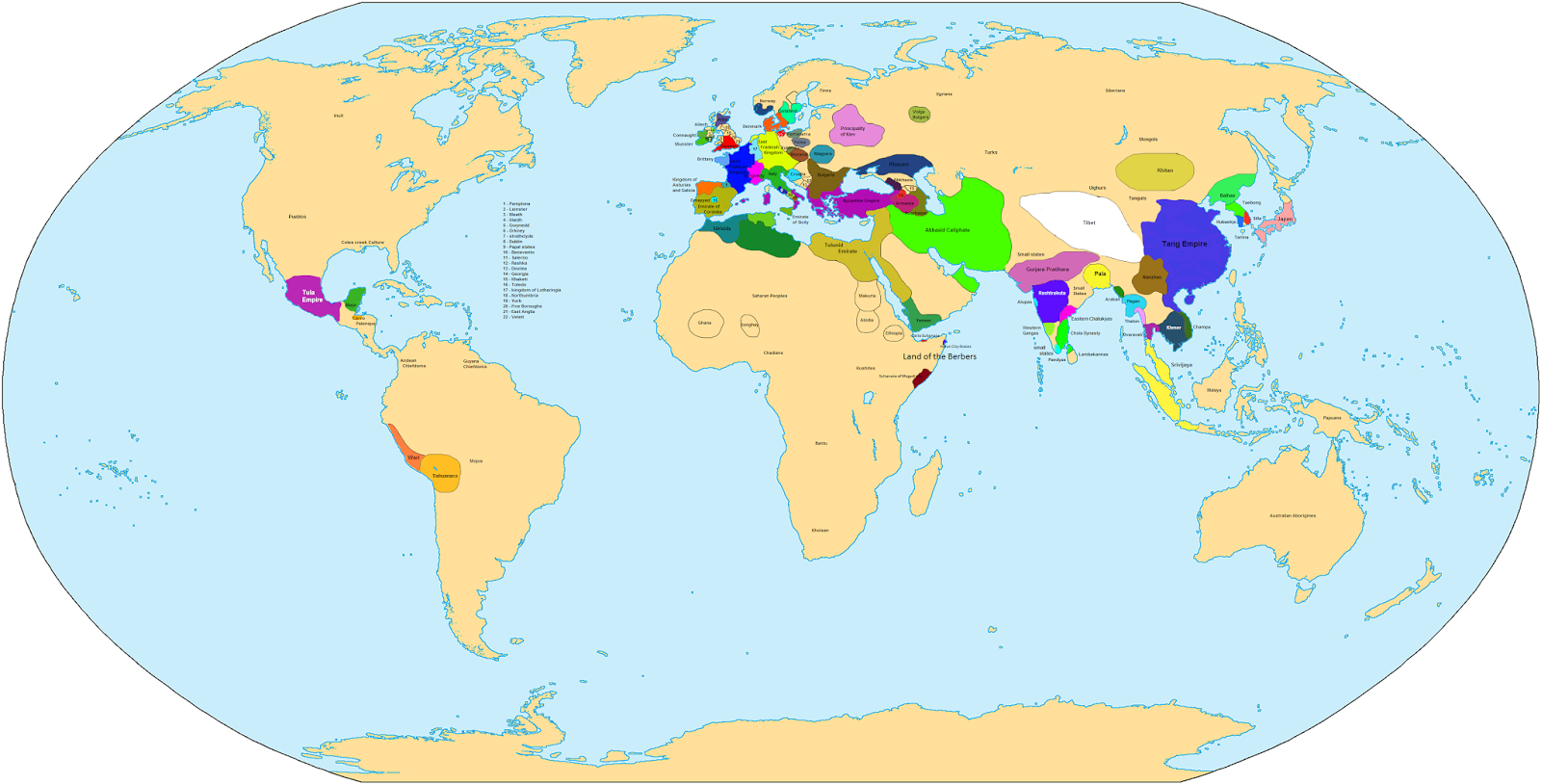 840 Ce Map Of The World - Map