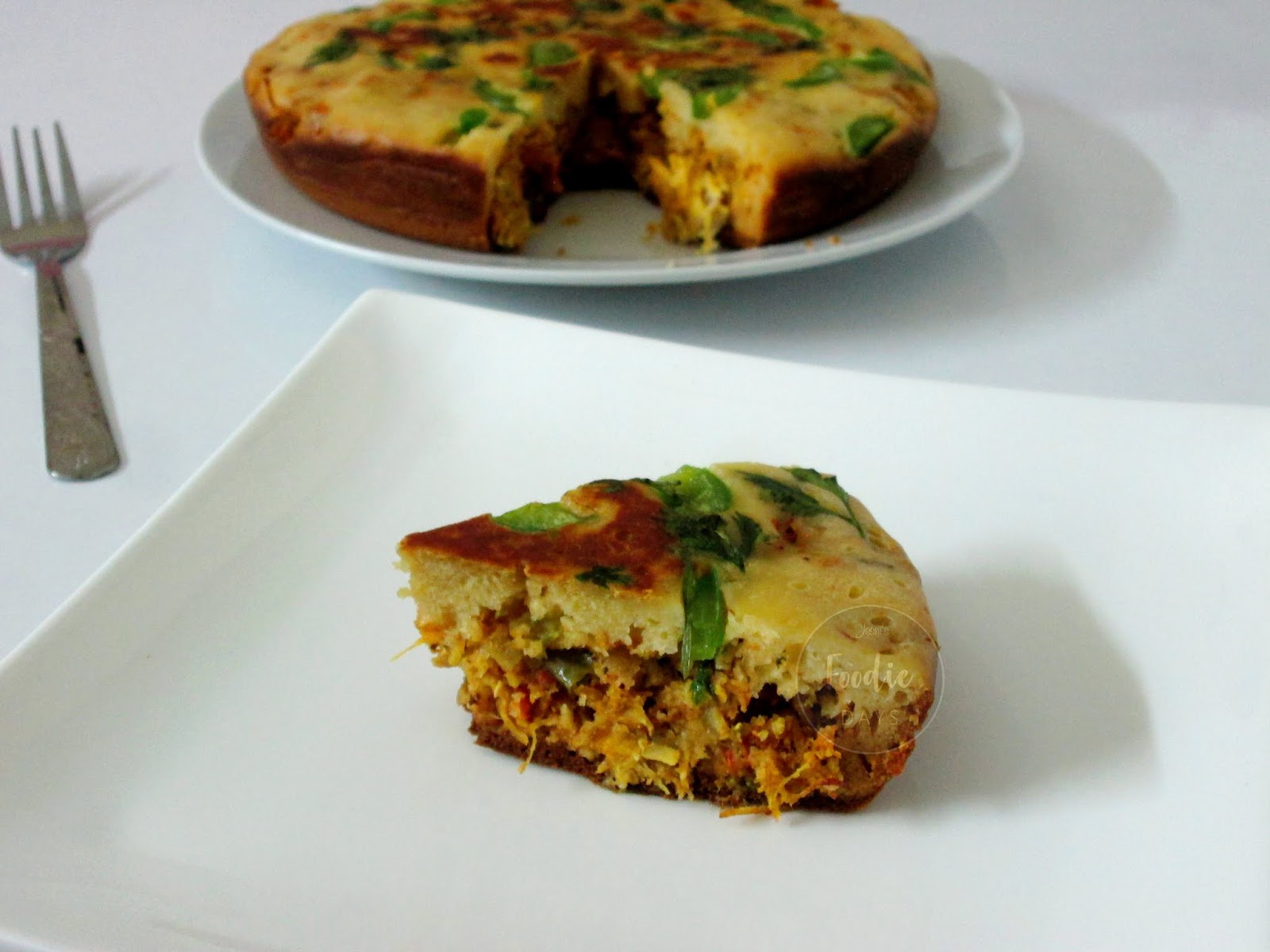 Chicken sponge cake | Easy tea time snack recipe.