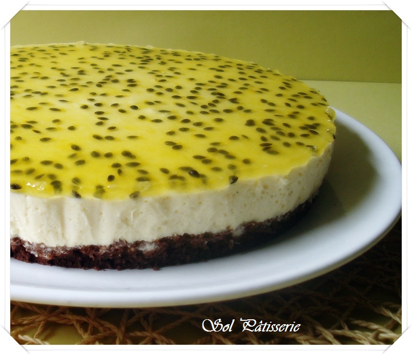 Bavarois aux fruits de la passion - Bavarois de maracujá - Sol Pâtisserie