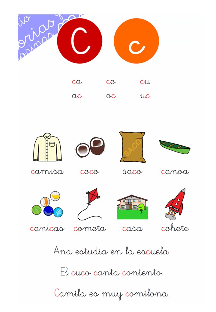 OS PEQUES DA PROFE IRIA : CONOCEMOS LA LETRA "C"