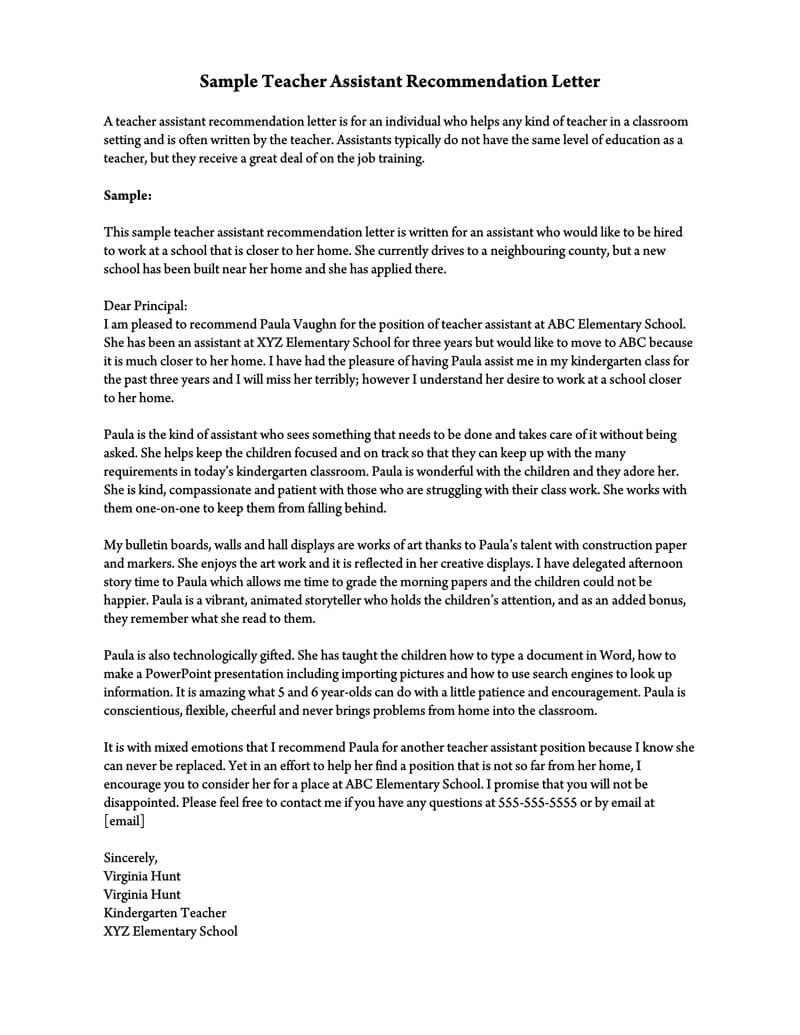 Letter Of Recommendation For A Special Education Teacher ~ Medical Resume